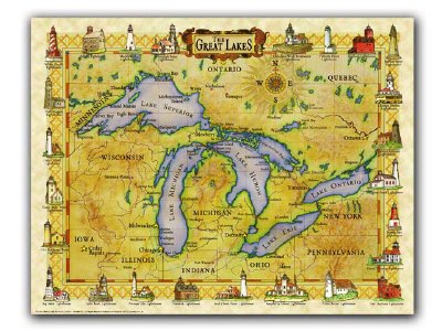 Great Lakes Map Printable Great Lakes Maps | TPT