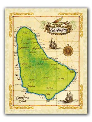 Barbados Map Poster | POSTER-BARBADOS