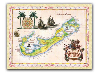 Bermuda Map Poster | POSTER-BERMUDA