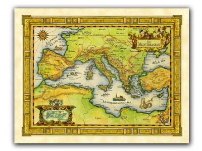 Mediterranean Map Poster | POSTER-MEDITERRANEAN
