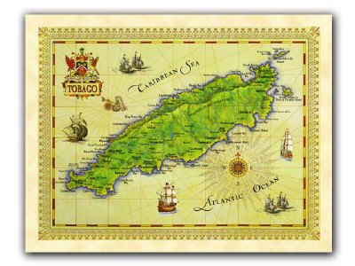 Tobago Map Poster | POSTER-TOBAGO